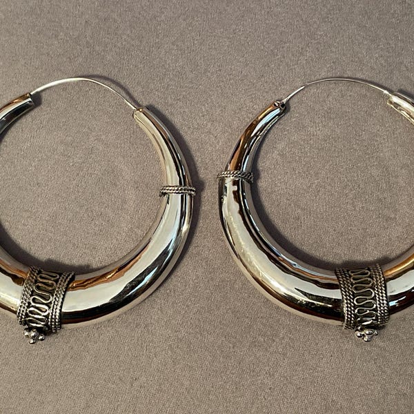 16mm Silver Hoops Band Hoops Hinged Hoops Silver Jewelry Minimalist ...