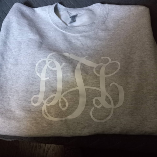 Monogrammed Sweatshirt ~ Monogram Sweater ~ Crewneck ~ Gift for Her ...