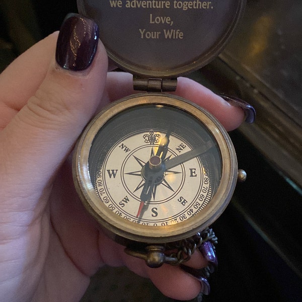 Engraved Compass, Christmas Present, Father's Day Gift, Mother’s Day ...