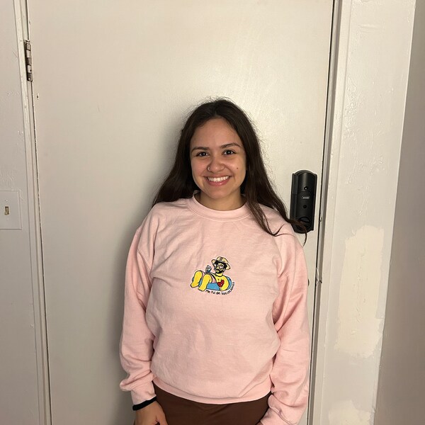 Benito Heart Corazon Bad Bunny Pink Crewneck - Bad Bunny Merch Worlds ...