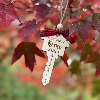 Our First Home Christmas Wooden Engraved Ornament 2024 My First Home ...
