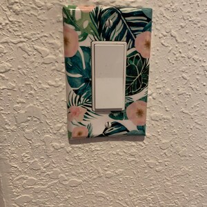 Botanical Light Switch Cover Switchplate Cover Greenery - Etsy