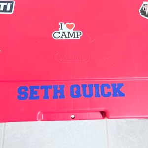 Custom Camp Trunk Monogram Decal. Summer Camp Gear. Footlocker. Camp ...