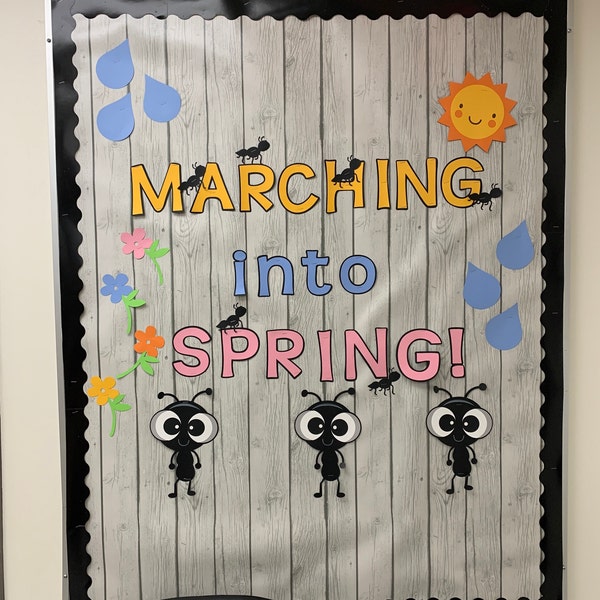 Spring Bulletin Board Set | Teachers School Bulletin Board for Spring ...