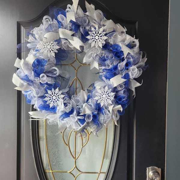 Winter Snowflake Wreath - Etsy