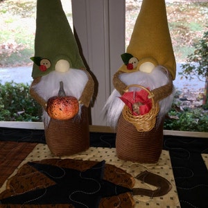 Handmade Autumn Gnome Pair, Fall Decor, Fall Gnomes for Thanksgiving ...