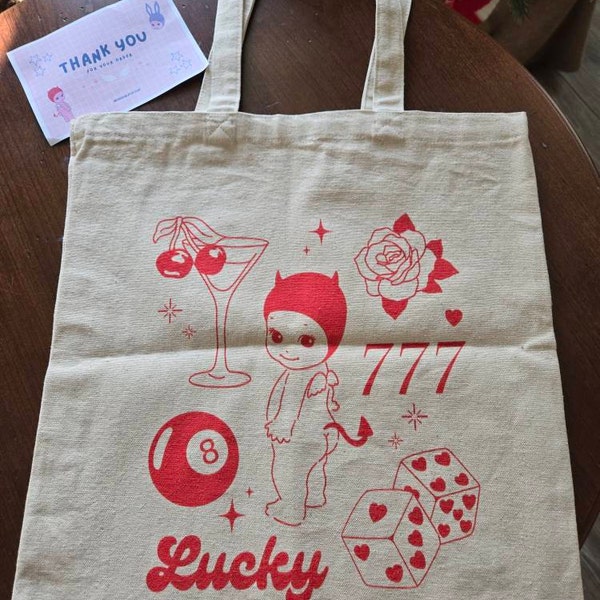 Sonny Angel Tote Bag Kewpie Cherub Rotten to the Core Tote Girly Pastel ...