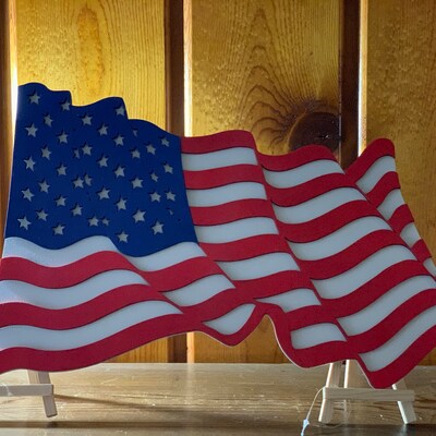 Wavy Flag, Waving Flag, SVG, Laser Cutting File - Etsy