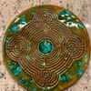 Ceramic Triskelion Finger Labyrinth Plate Size- Meditation Prayer Art ...