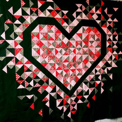 PDF Exploding Heart Quilt Pattern Digital Download by Slice of Pi ...