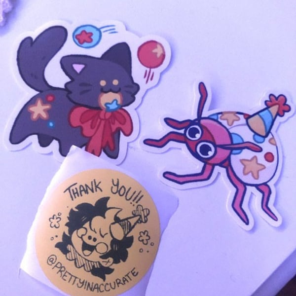 Circus Cats Sticker Series - Clowncore Waterproof Vinyl Stickers - Etsy