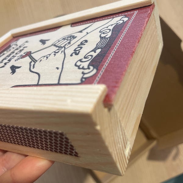 PERSONALIZED Couples Matchbox Wood | Custom Wood Matchbox for Couples ...