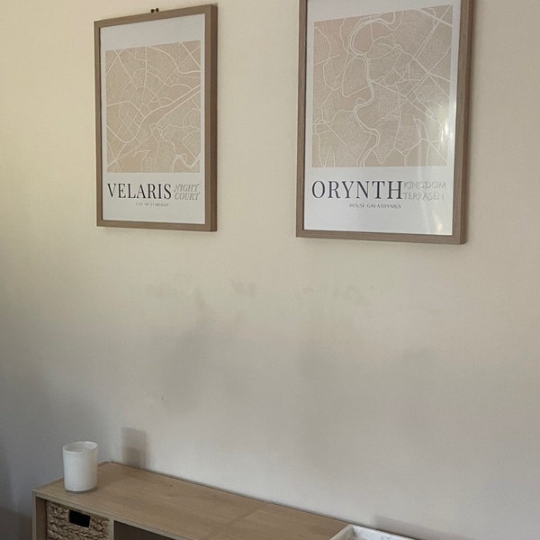 SJM Multiverse Map Prints, Maasverse Velaris Orynth Lunathion Crossover ...