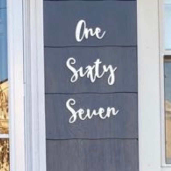 Brush Script Cursive House Numbers: Regular Size - Etsy