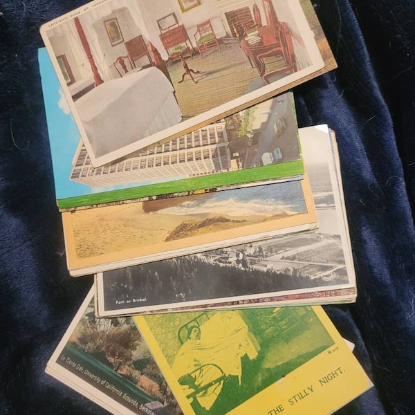 25 Antique and Vintage Postcards - Random Lot From the 1920s Through ...