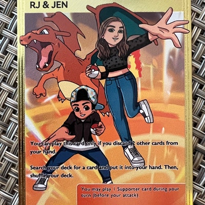 Custom Pokemon Card, Personalized Pokemon Card, Metal Gold Pokemon TCG ...