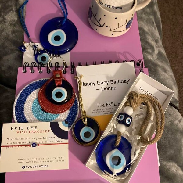 Evil Eye Connector Beads, Murano Glass Evil Eye Beads, Evil Eye ...