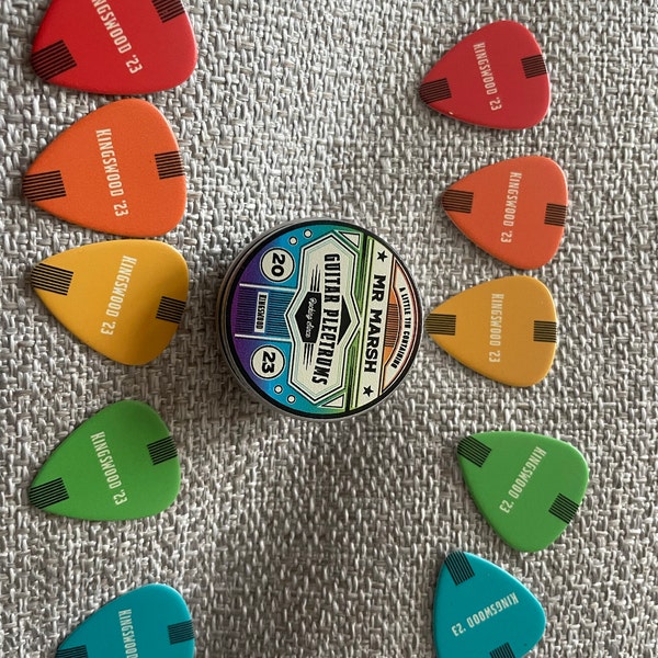Personalised Colour Guitar Plectrums - Etsy