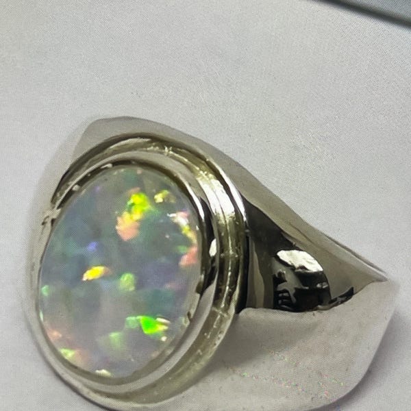 Blue Sapphire Ring for Men, Birthday Gift Ring, Wedding Ring, Statement ...