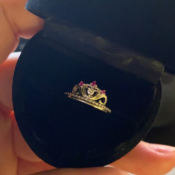 Little Girls Sterling Silver Baby Ring With Princess Tiara, Princess ...