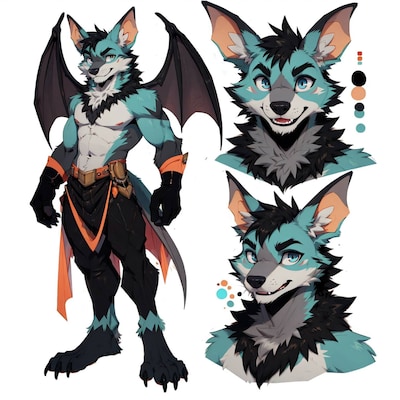 Chibi Green Wolf Furry Twitch Emotes Set of 10 Cute Furry Twitch Emotes ...