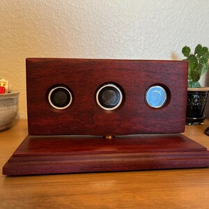 Military Challenge Coin Rotating Display Natural Woods Perfect for ...