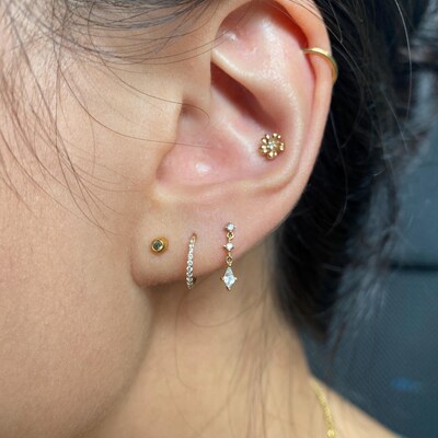 14k Solid Gold Snake Helix Daith Rook Conch Ring Septum Hoop Snake ...