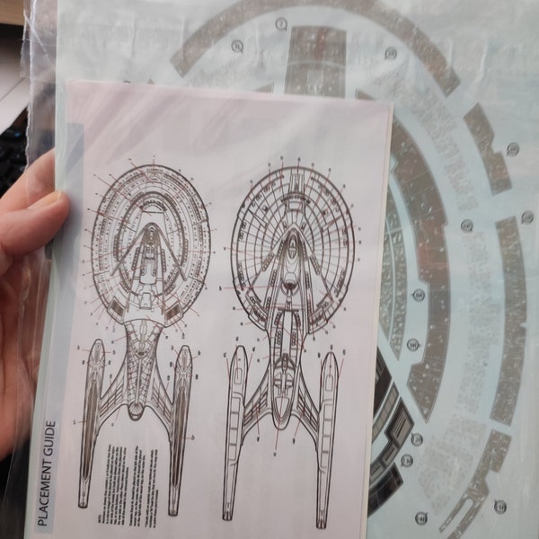 1/1400 Acreation Aztec Decals for AMT Enterprise E Model Kit Star Trek ...