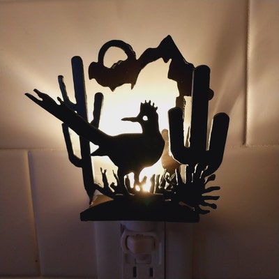 Road Runner Roadrunner Night Light Made Out of Rusted Steel Original ...