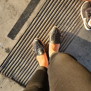 Anahi Black,mexican Huarache Sandals//huarache Mexicano//mexican Sandal ...