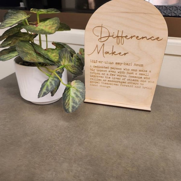 Difference Maker - Boho Wood Sign - a Thoughtful Gift for a Leader ...