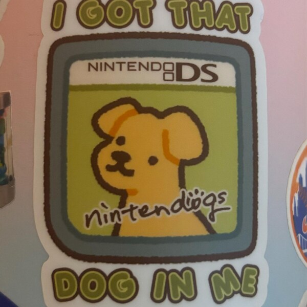 Nintendo DS Nintendogs Dog Sticker | Waterproof Matte Vinyl (2.5") - Etsy
