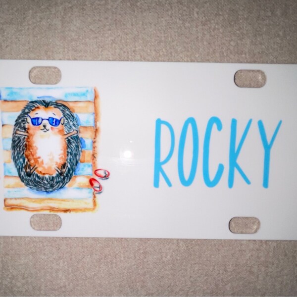 Personalized Hedgehog Name Plate / Hedgehog Sign / Cage Accessory ...