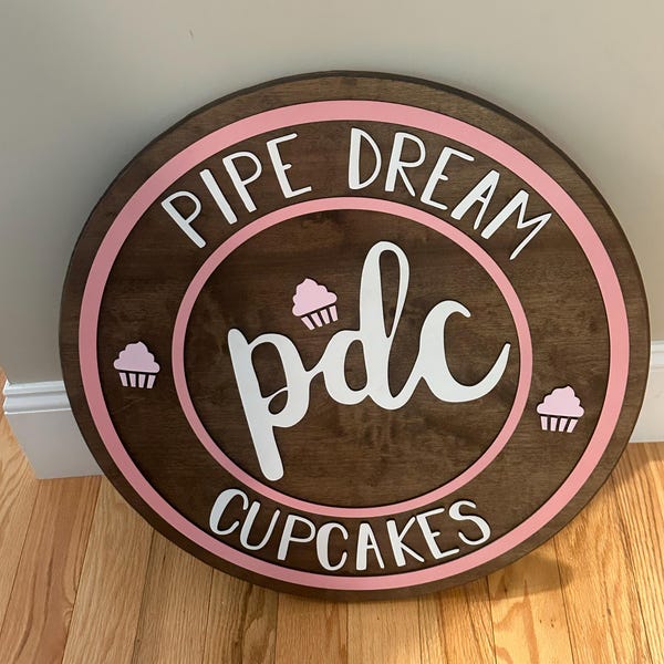 Custom Bakery Logo Sign, Cake Shop Store Sign, Wooden 3D Business Sign ...