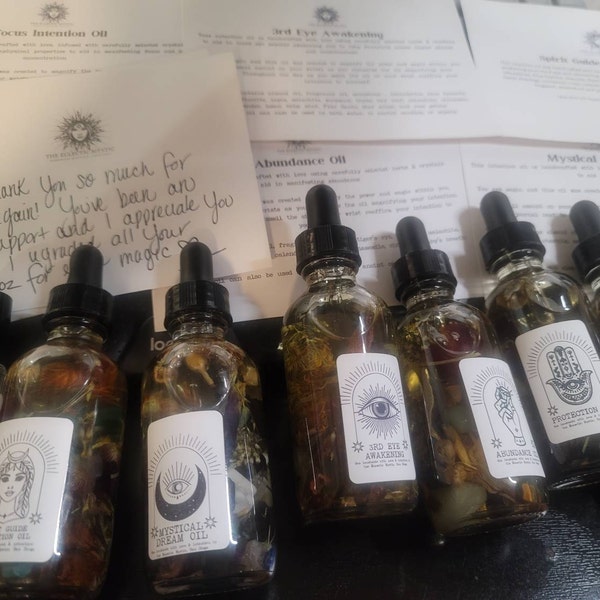 Self Love Botanical Crystal Infused Oil Intention Oil, Self Care, Body ...