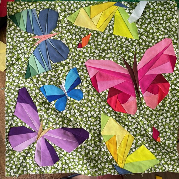 All-over Butterfly Foundation Paper Piecing Pattern - Etsy