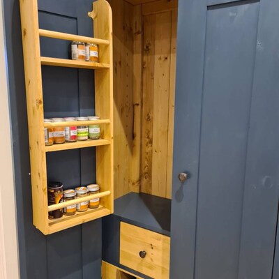 Narrow 3ft 90cm Bespoke Handmade and Painted Kitchen Larder/storage ...