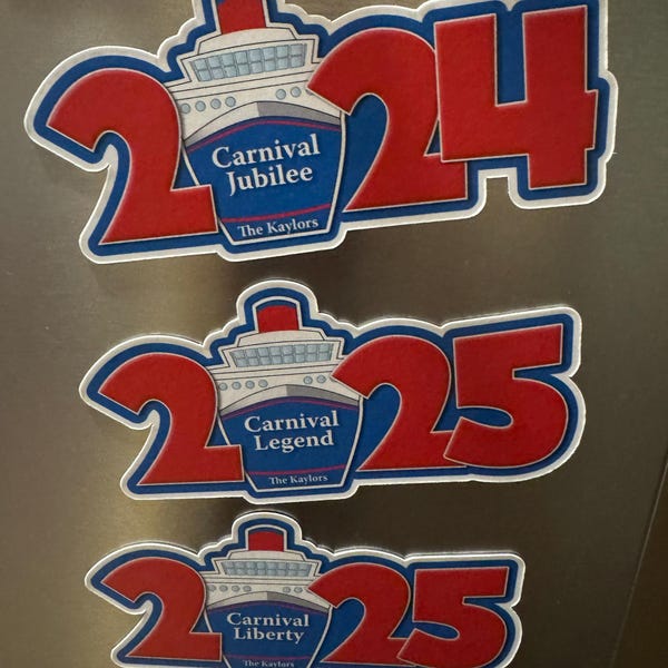 Carnival Cruise Door Magnet: Ship Year 2024-2025 - Etsy