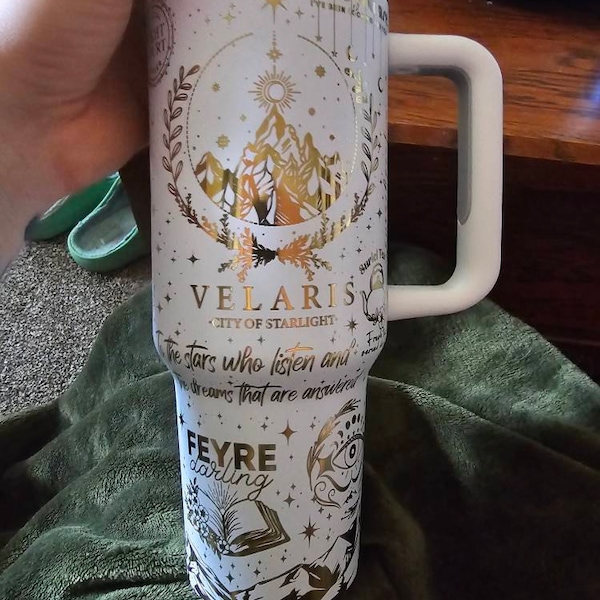 Velaris ACOTAR 40oz Tumbler, Fantasy Book Lover, Stanley Like Quencher ...