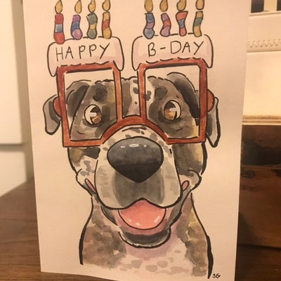 Custom Handmade Dog Card From Your Photo - Etsy