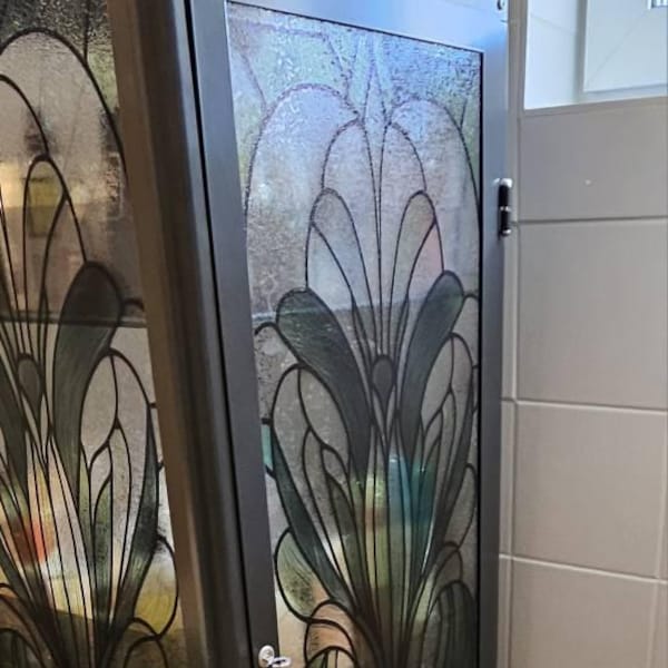 Custom Size Stained Glass Window Film - Flower Pattern, Static Cling ...
