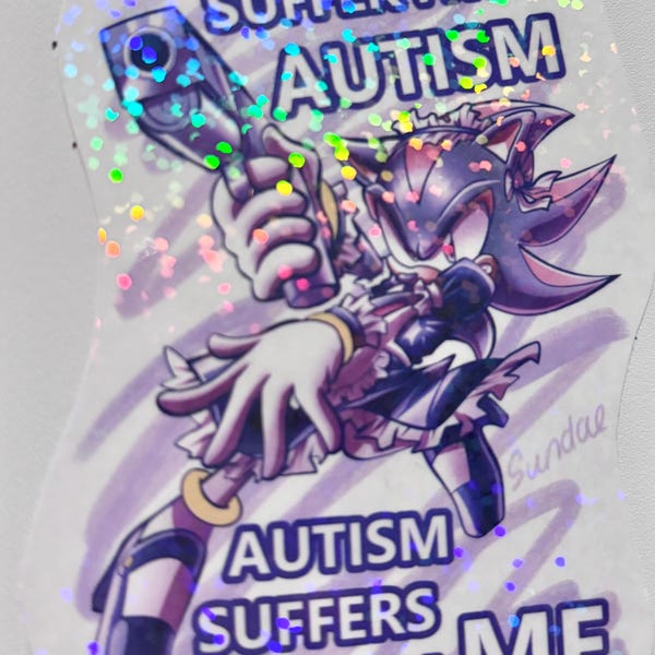 Shadow the Hedgehog Funny Autism Sticker Sonic the Hedgehog - Etsy