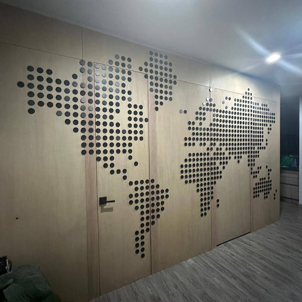 3D World Wall Map of the World Map , Elevated Office Decor, Home Decor ...