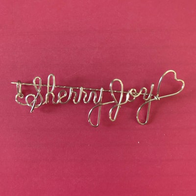 Wire Name Pin 14K Rose Gold Fill Name Jewelry Personalized Name Pin ...