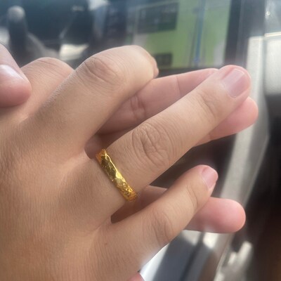 11 Grams 6mm Wide 99.9% Pure 24k Gold Ring - Etsy