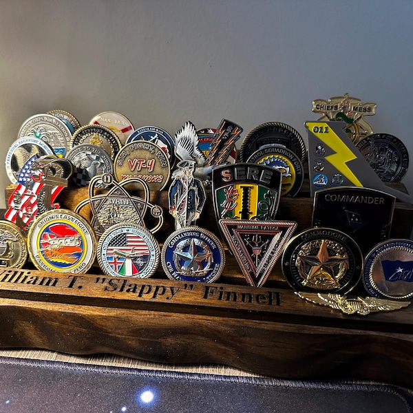 Coin Display Stand for Desk CUSTOM OPTIONS Collection Exhibit Rack ...