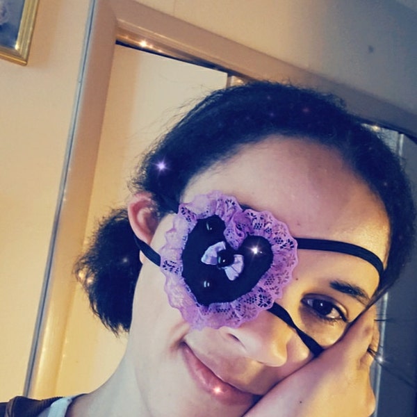 Menhera Lace Eye Patch | Handmade Yami Kawaii Accessories | Menhera Kei ...