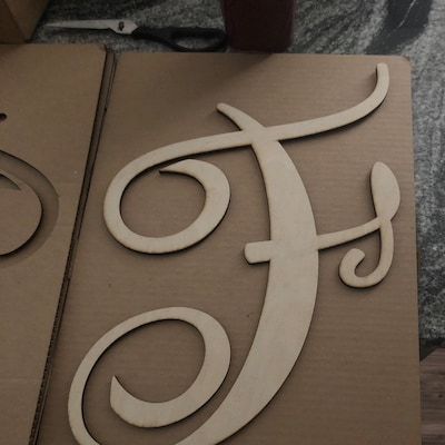 Single Wooden Letter Fonts Unfinished Birch Plywood 2-30 Inches Monoss ...