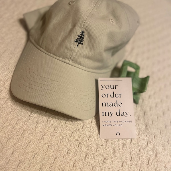 Pine Tree Embroidered Hat - Etsy