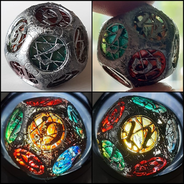 Cathedral Stained Glass Dnd Dice Set - Etsy